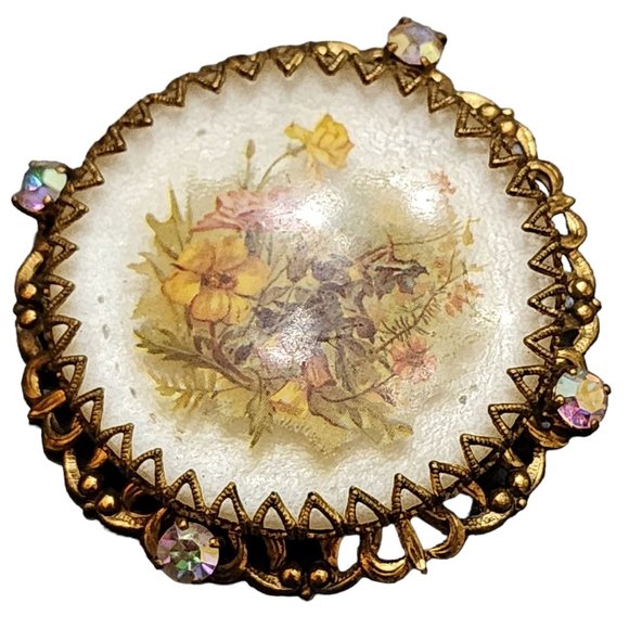 West Germany | Jewelry | Vintage Signed West Germany Resin Large Brooch ...